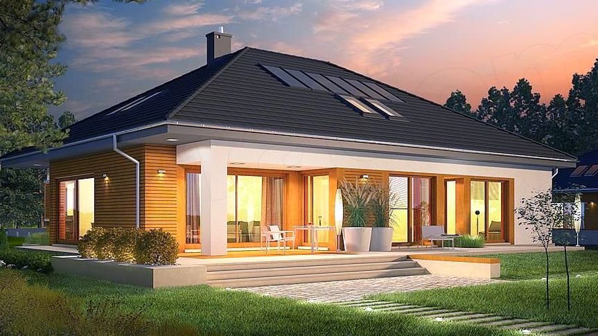 Популярный проект ОДНОЭТАЖНОГО ДОМА из газобетона своими руками.