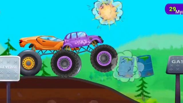 #Monster Trucks#1#гонки#машинки#мультики