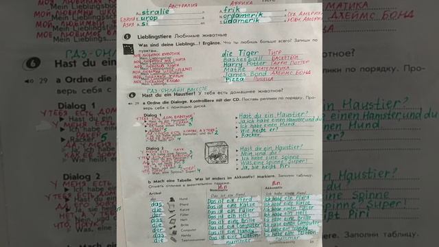 5 класс. ГДЗ. Немецкий язык. Рабочая тетрадь. М. Аверин. Страница 21. С комментариями.