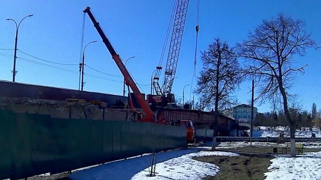 г.Орёл - 03.03.2021г.- Реконструкция моста (Самопал)