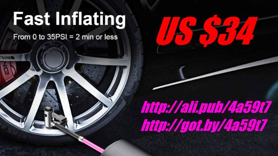 Портативный компрессор, насос для шин, 2020