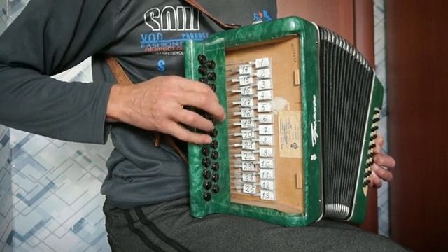 Красно солнышко, разбор на гармони №-386 с цифрами