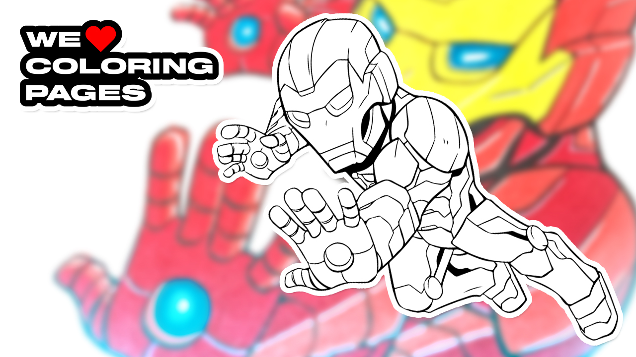 #74 Железный Человек Легенды Марвел Раскраска | МЫ ❤️ РАСКРАСКИ