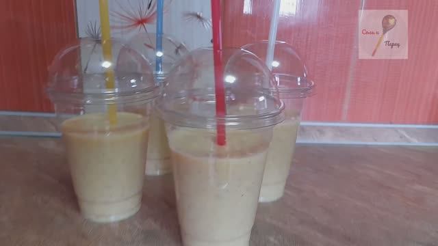 Надоело есть кашу? Вкусный и полезный завтрак. Смузи из  ананаса, апельсина и гречневых хлопьев!