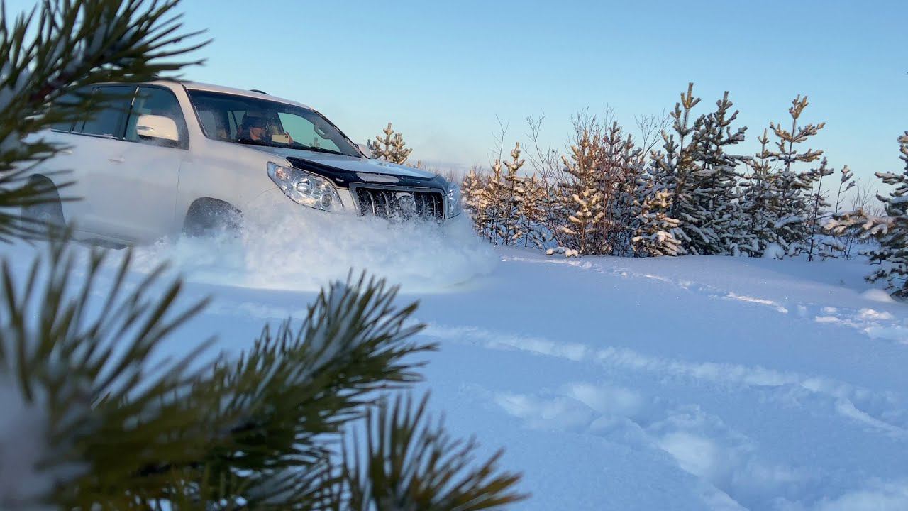 На прадо 150d по снегу