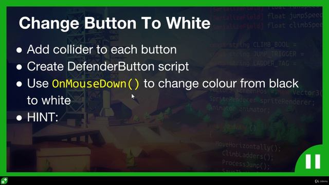 27. Create Defender Selection UI