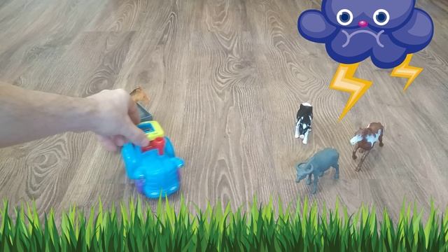 Мультфильм. Синий трактор. На ферме пошел дождь