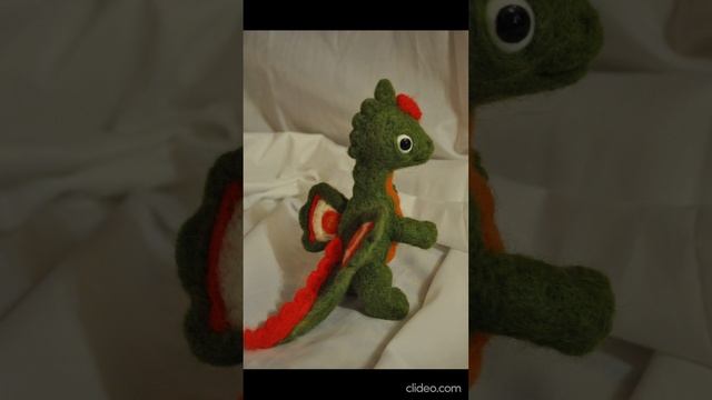 Дракоша Гиви . Игрушка ручной работы в технике валяния.