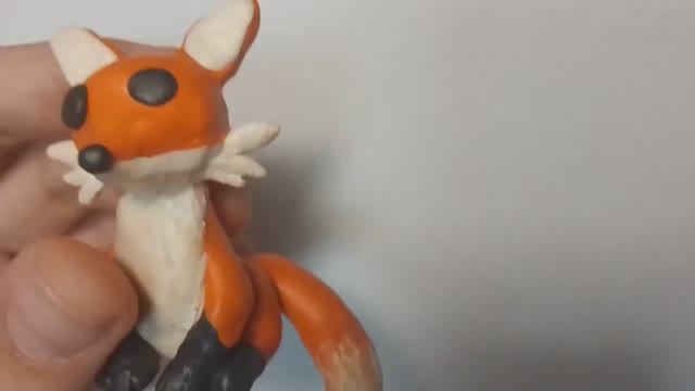 лепка рыжий лис. коллекция лепки. лиса