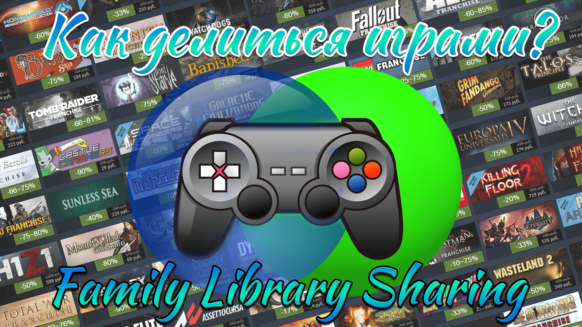 Как поделиться библиотекой игр с другом в Steam 2024\Steam Family Sharing