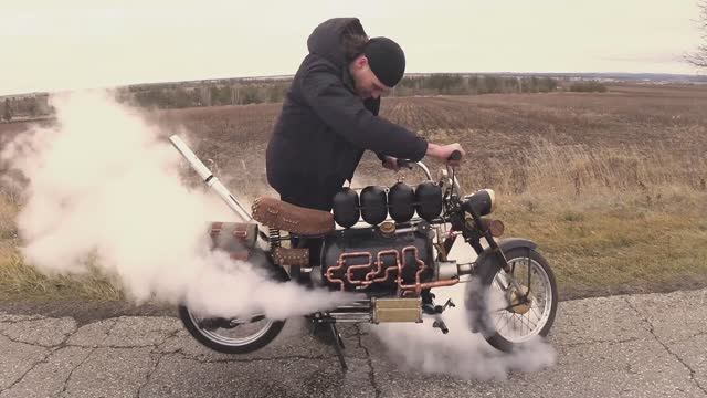 Паровой мотоцикл. 8 серия