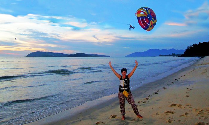 ПЛЯЖ Pantai Tengah Лангкави Малайзия.