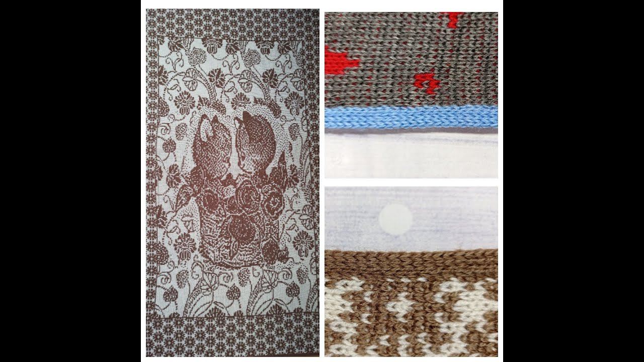 Обработка пледа полым шнуром на вязальной машине.