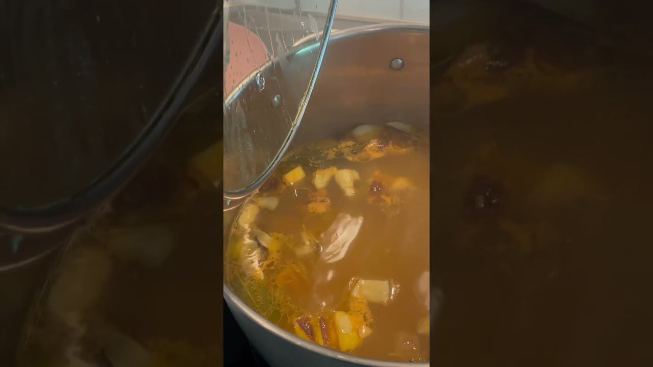 Суп на рыбалке из белых грибов