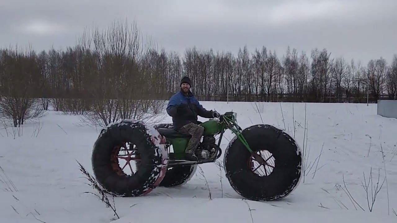 Каракат на базе Иж Планета на шинах пониженного давления (первые полевые испытания)