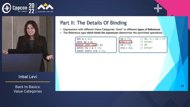 Back to Basics Master C++ Value Categories With Standard Tools - Inbal Levi - CppCon 2022
