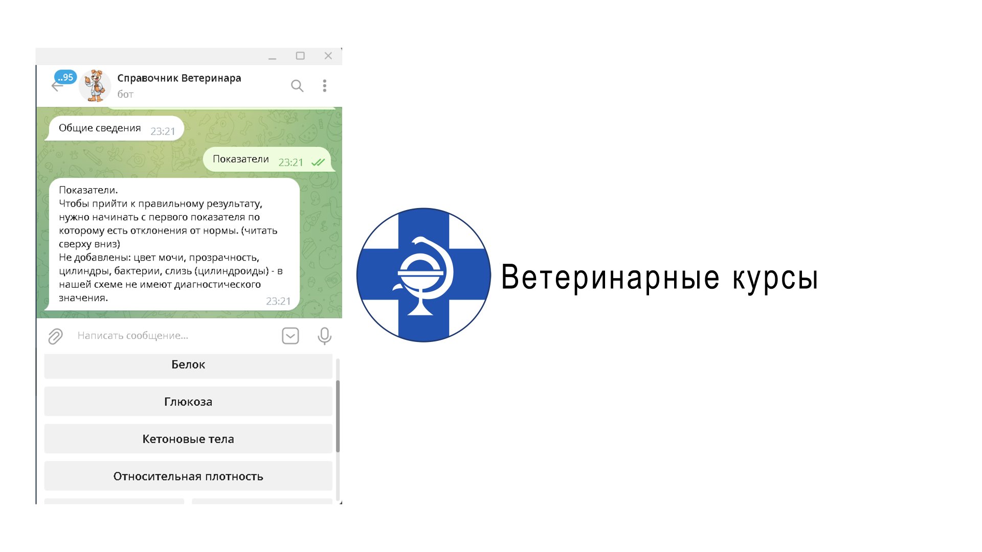 Справочник ветеринара, телеграм бот
