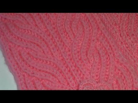 Шарф патентной резинкой. Вязание на спицах. Бриошь.