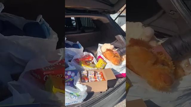 Алексей, с коллегами передали для интернета Антрацита игрушки, майки, сладости, носки, краски и т.д.