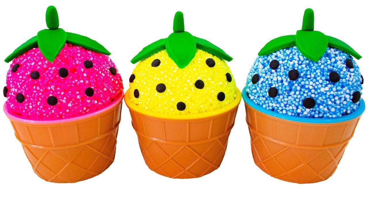 Ягодки из шарикового пластилина - Учим Цвета с героями мультиков