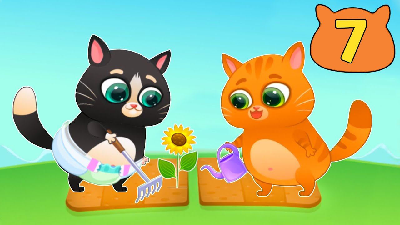 Суровый КОТИК БУБУ №7. Бубу садовод. МУЛЬТИК про котят на канале Хвостик ТВ