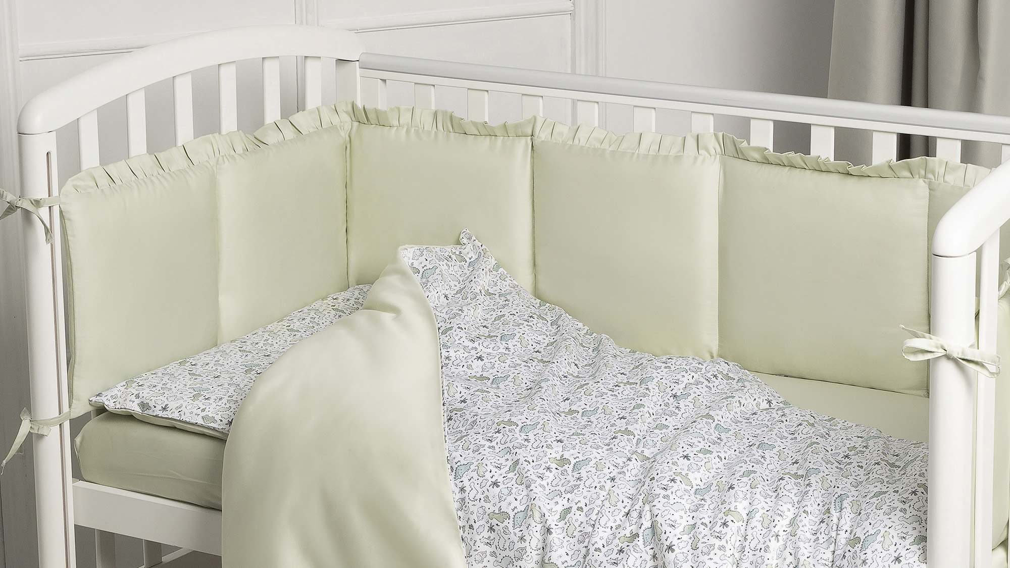 Детское постельное белье Perina. Комплект в кроватку Lovely Dream Dino.