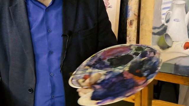 Масляная живопись. Палитра для красок.