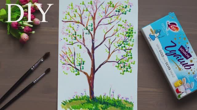 Как нарисовать весну быстро и просто