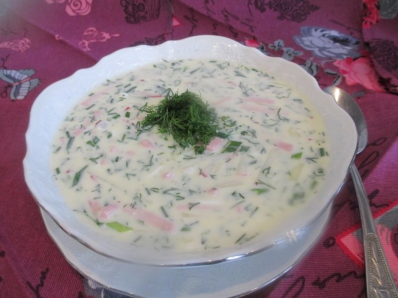 Окрошка на кефире