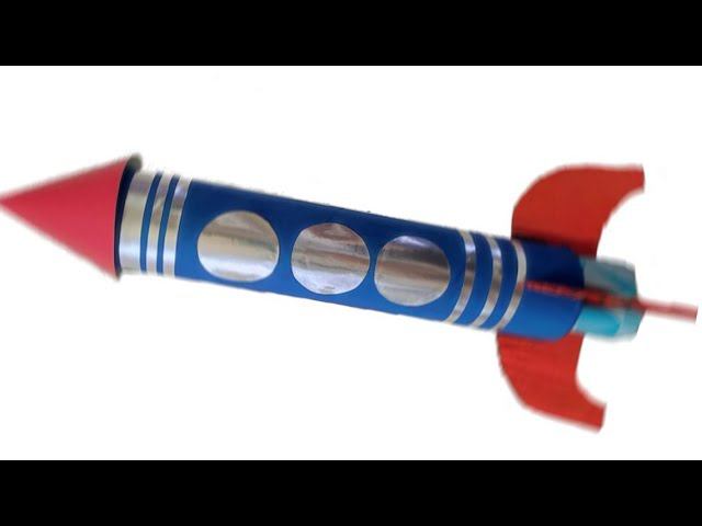 Как сделать поделку ракета из картона и бумаги.