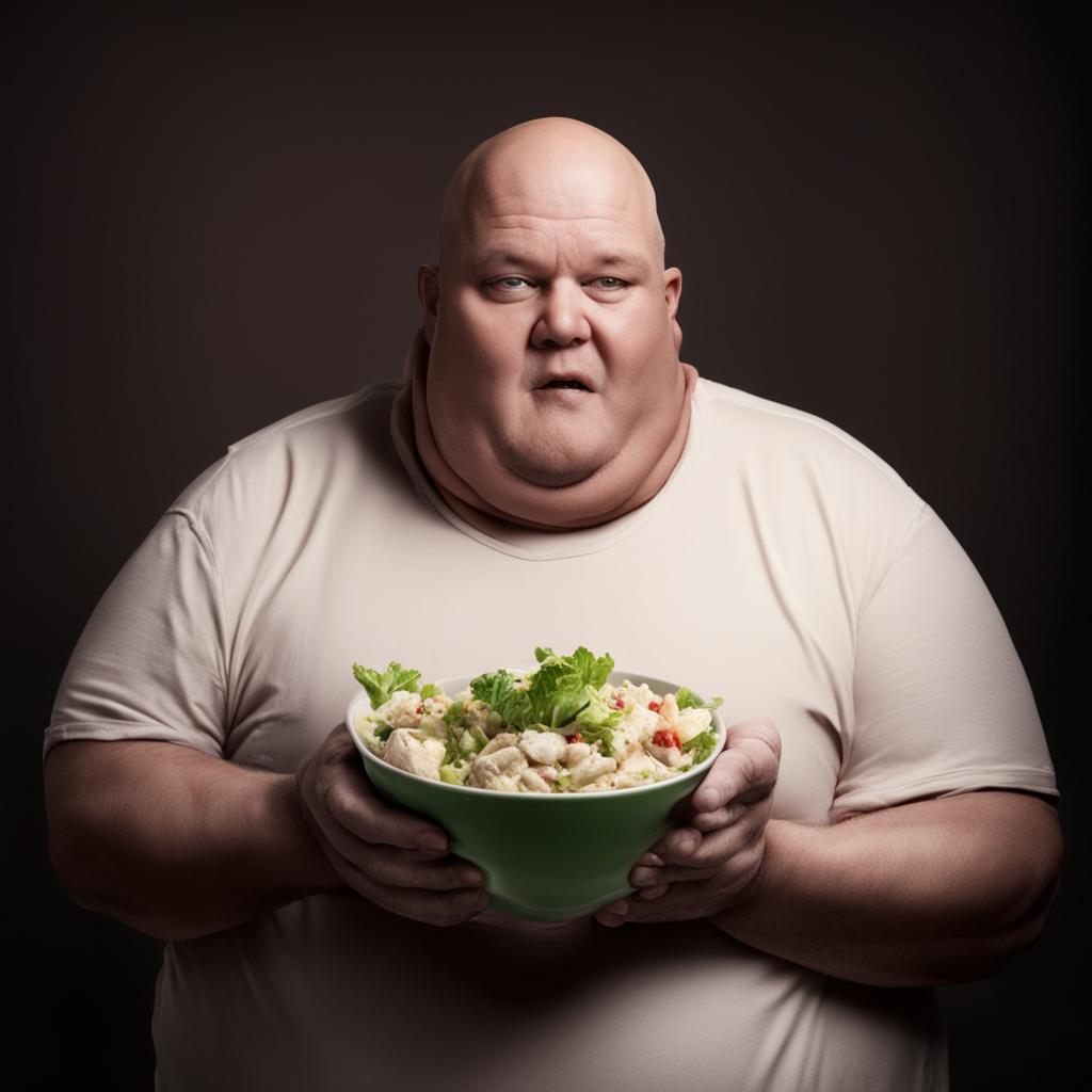 Очень сытный салат из курицы, риса и огурца. #мукбанг #влог #мужскаякухня