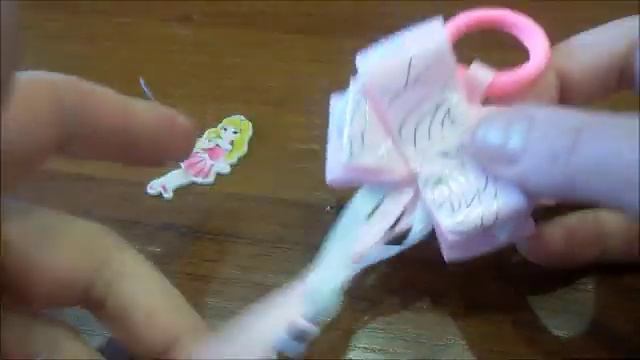 Сборка каскадного бантика "Принцесса Аврора".