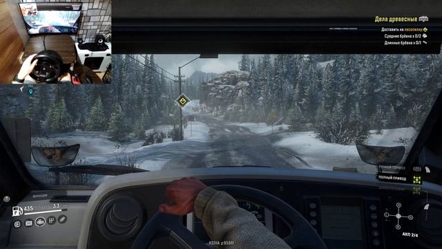 SnowRunner везу средние бревна на лесопилку