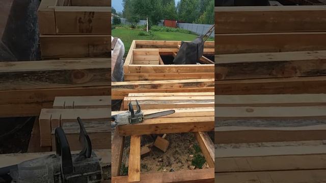 Баня 4х6 из бруса 100х150мм.