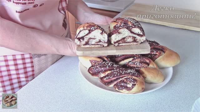 ПОСТНЫЕ булочки с шоколадом и орехами, маком или изюмом. Легко приготовить!