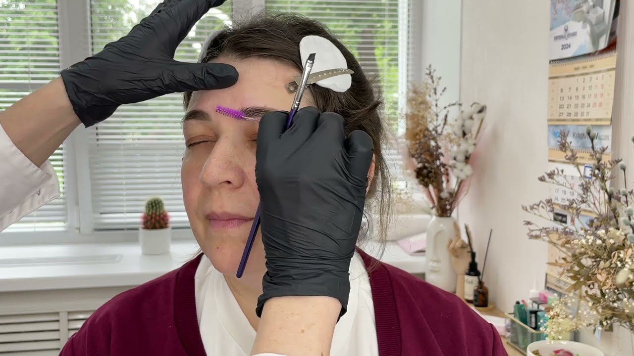 СЛОЖНЫЕ «ПАДАЮШИЕ» БРОВИ. Асимметрия. Этапы работы. #брови #бровиобучение