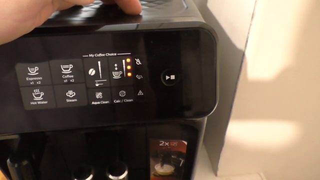 Настройка температуры и жесткости воды на кофемашине Philips 1220-1200 series.