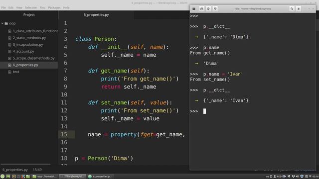 11. ООП  Свойства  property, геттеры и сеттеры (getter, setter)