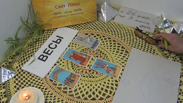 7 - ВЕСЫ - прогноз ТАРО - с  26.02.2024г. по  03.03.2024г. + Послание от Высших Сил.