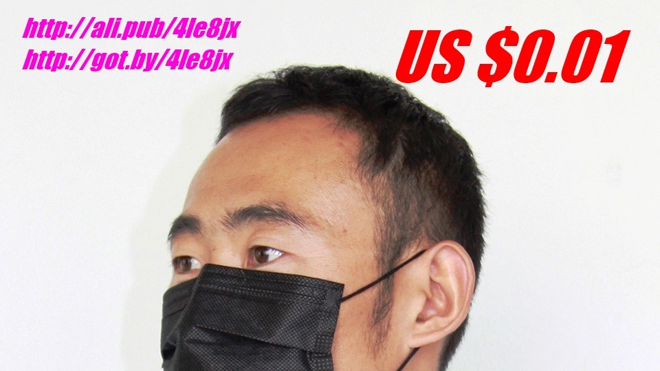 ✅ Одноразовые черные хлопковые маски для лица, до 10 шт., 2020 