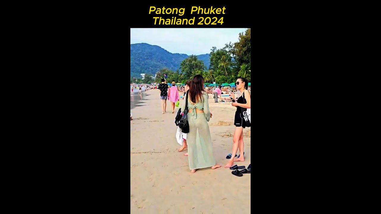 2024 Beach walk Patong Beach Phuket Thailand #beachwalk #phuket #thailand #patongbeach️