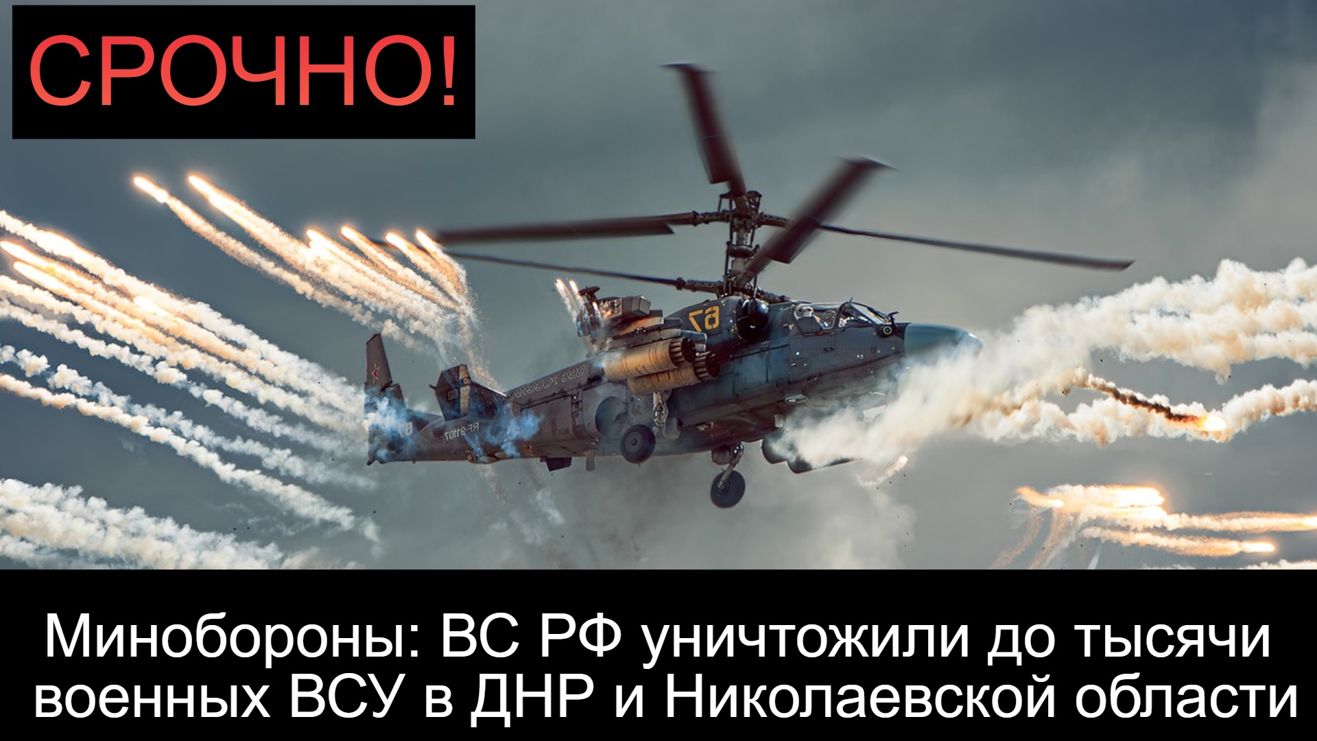 СРОЧНО! Минобороны: ВС РФ уничтожили до тысячи военных ВСУ в ДНР и Николаевской области!