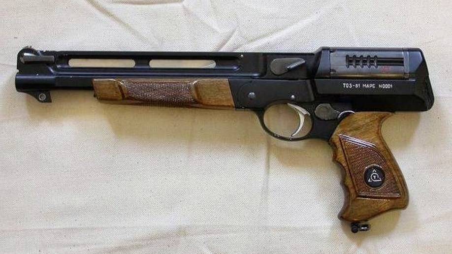 Космический револьвер ТОЗ-81 “Марс“ ПИСТОЛЕТ. КОСМИЧЕСКИЙ. ОРУЖИЕ КОСМОНАВТА.