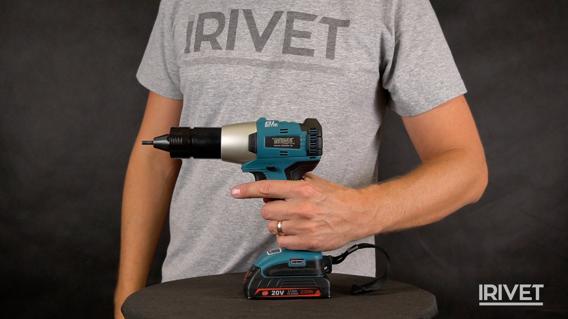 MESSER LW20LM - аккумуляторный заклёпочник для установки резьбовых заклёпок M3 - M10