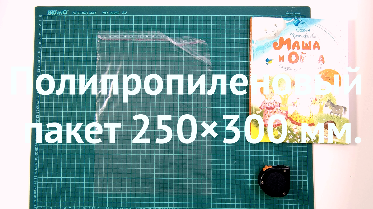 ПП пакет с клапаном и скотчем 250×300