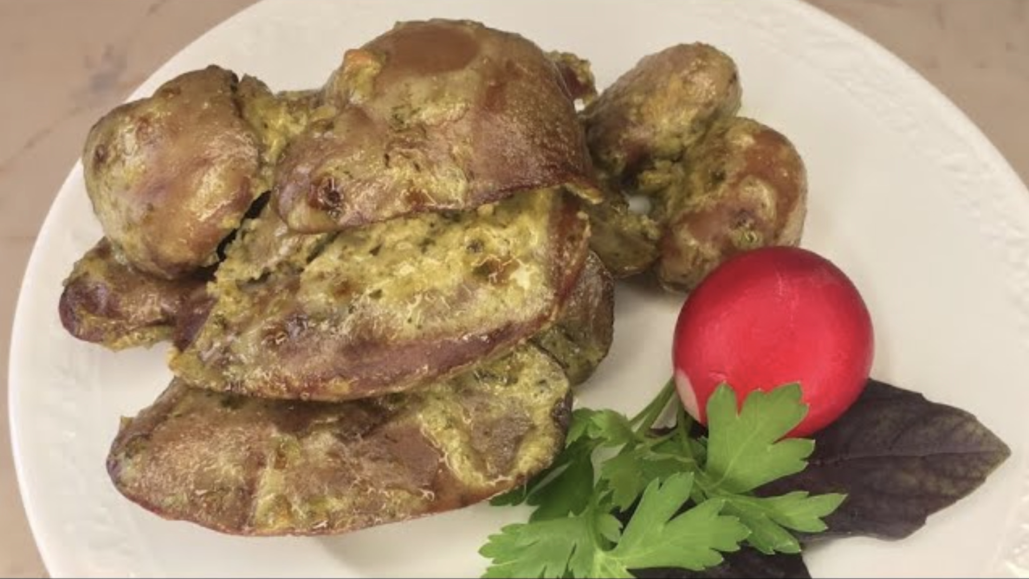 Маринованная печень и почки кролика , запечённые в духовке ?