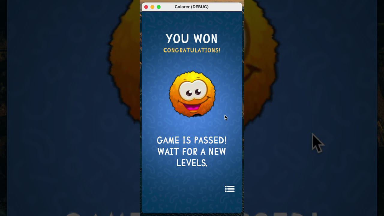 Colorer Game – Win-Screen