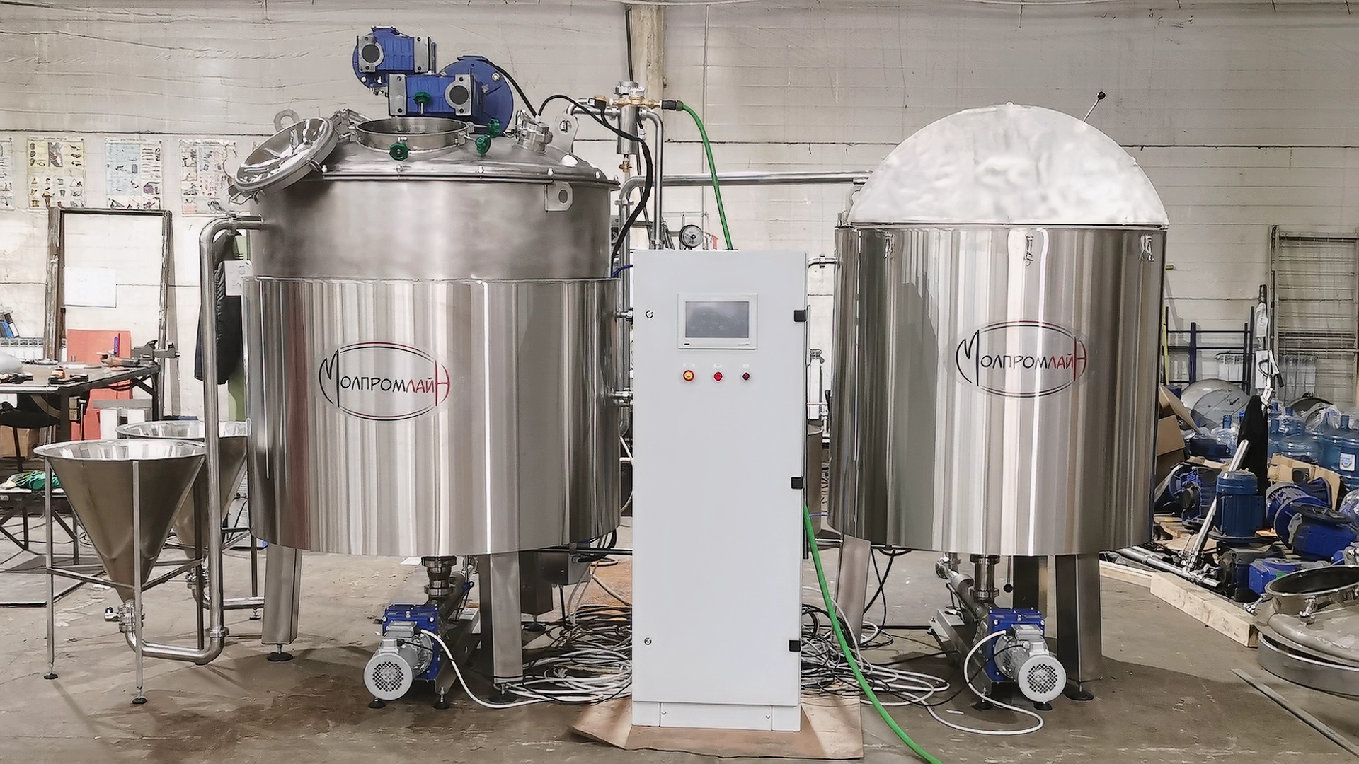 Установка для  производства безалкогольных напитков, сиропов - ВВА-СМУ-1м³