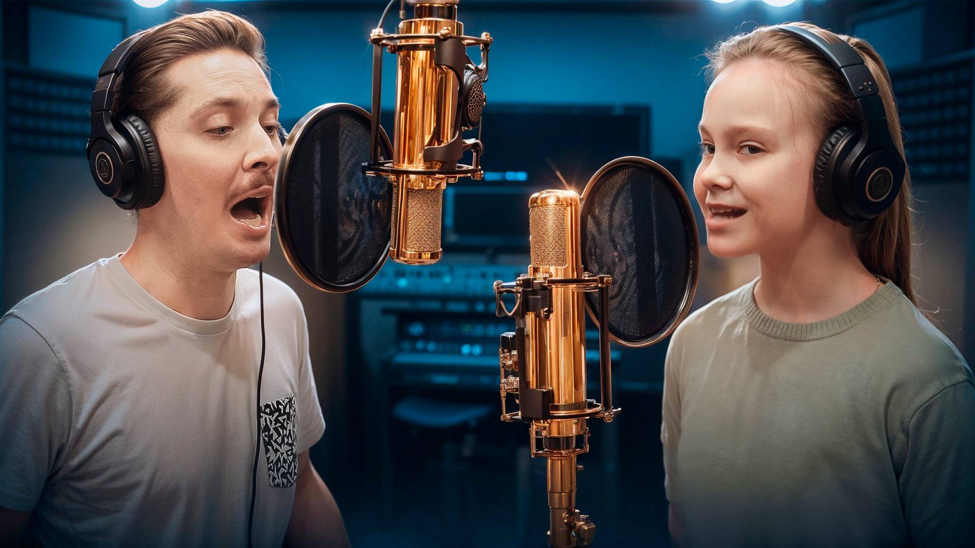 Запись вокальных партий «Медведи в беде» на студии «Добролет» в Санкт-Петербурге