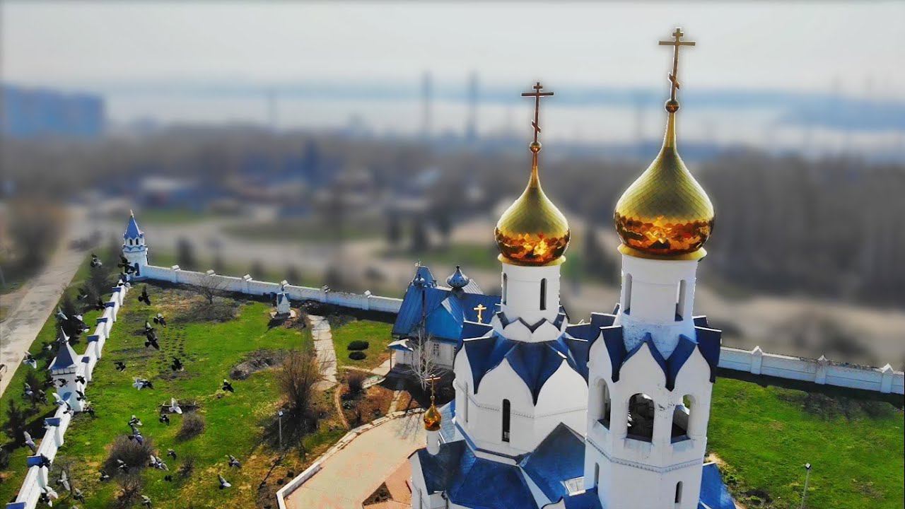 Церковь Архистратига Михаила, Novosibirsk 4k drone Новосибирск с высоты птичьего полета, Сибирь